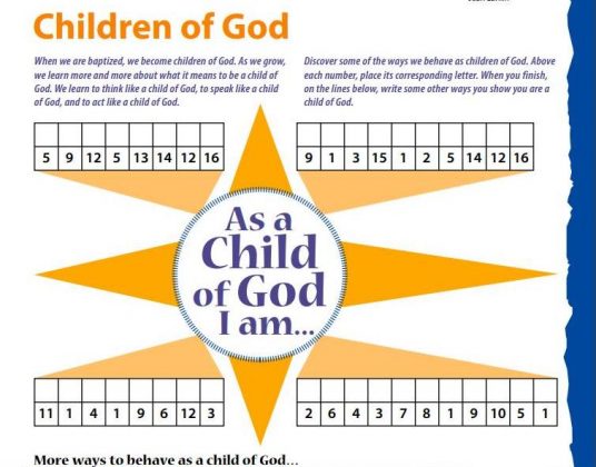 A Family Together: Children of God Activity Page - CATECHIST Magazine