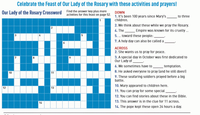 Living the Liturgical Year: Feast of Our Lady of the Rosary, October 7 ...