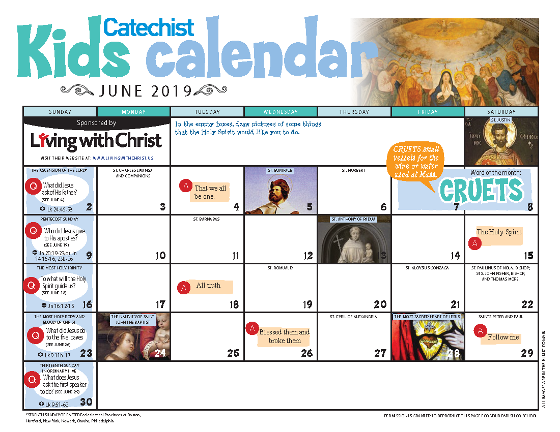 Catechist Kids Calendar Download Page - CATECHIST Magazine