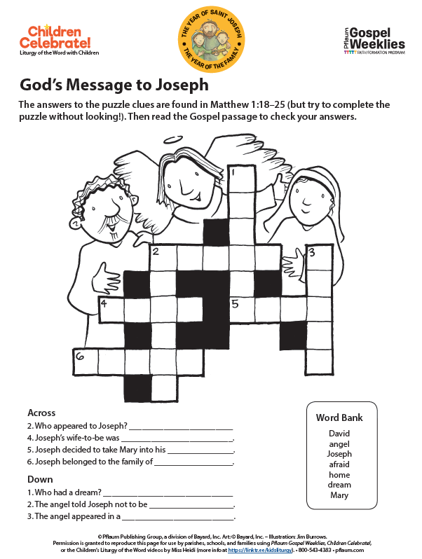 "Year of St. Joseph" — Free Activities for Children—now in Spanish, too ...