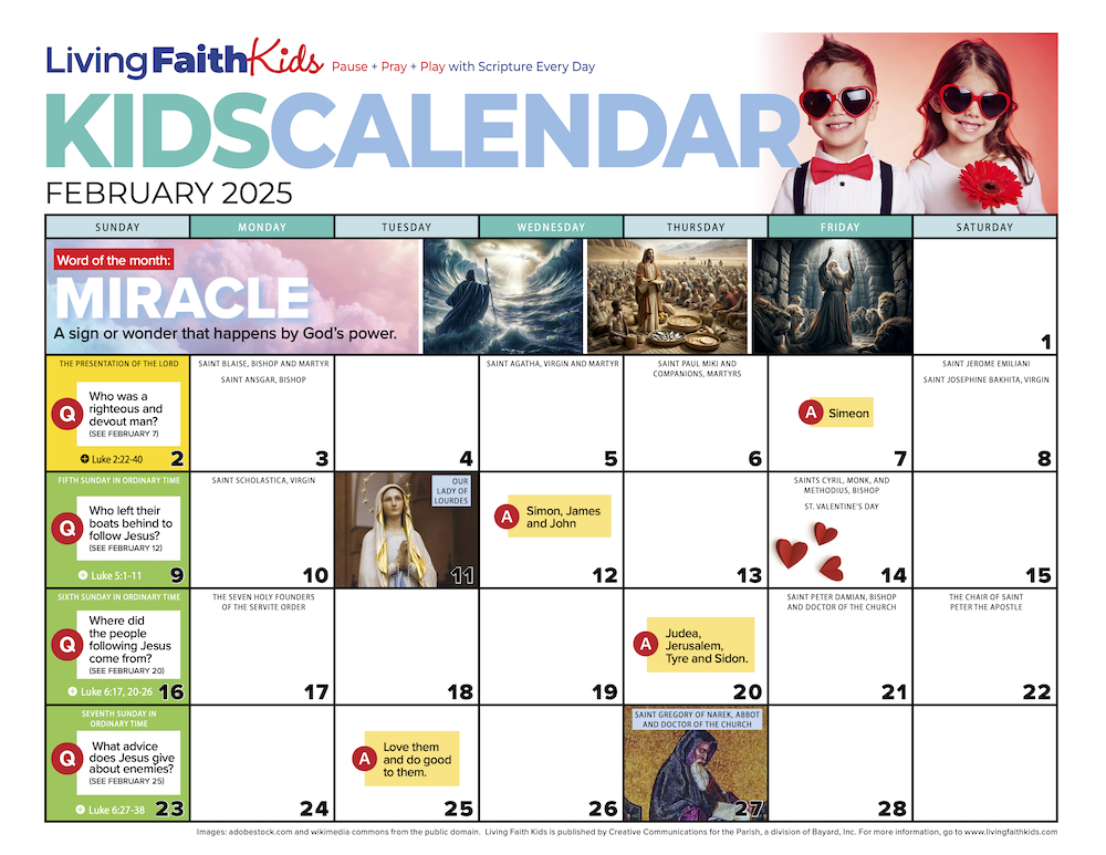 Catechist Kids Calendar Download Page - CATECHIST Magazine